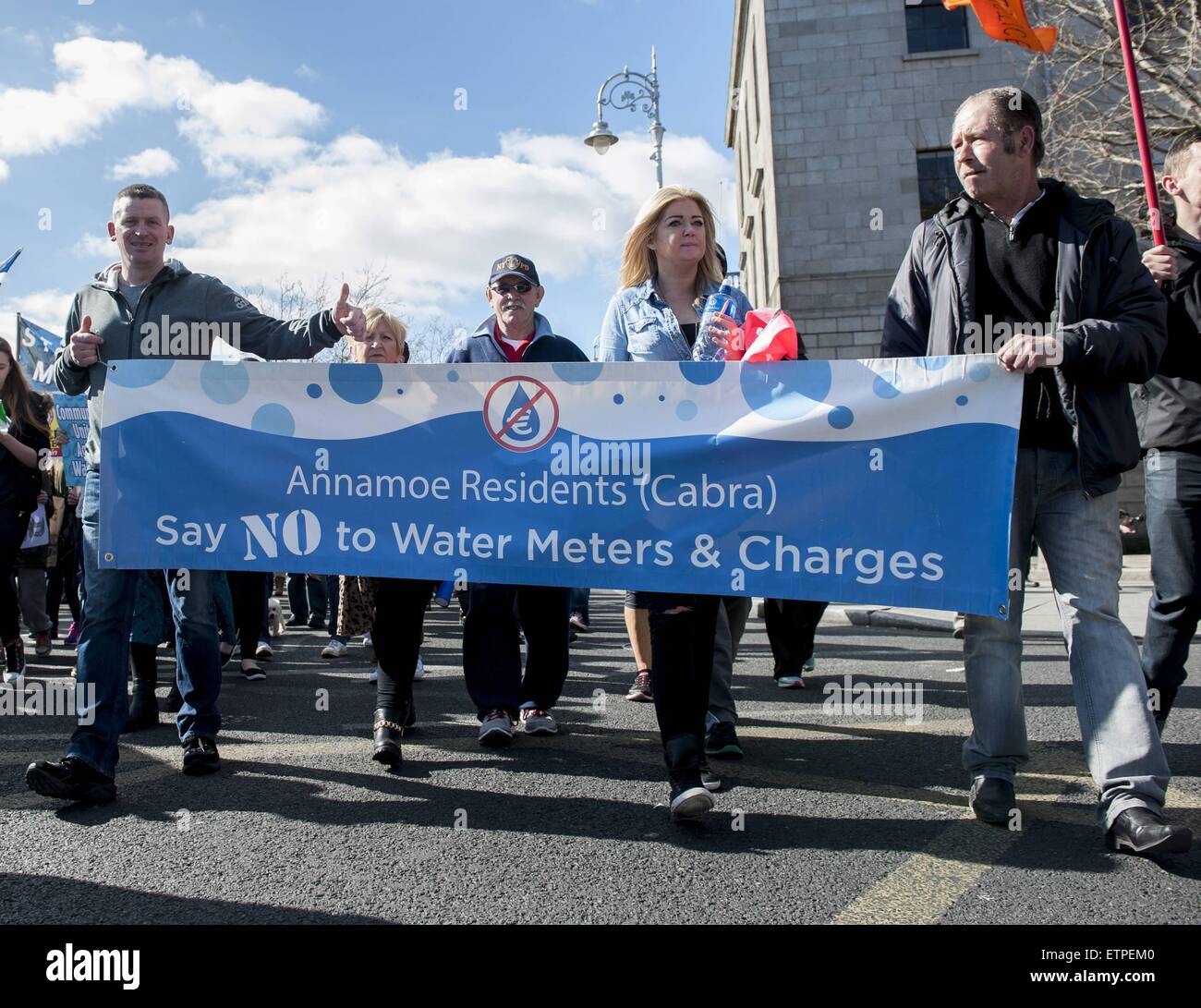 Thousands of Irish Water protesters representing many regions pass by ...