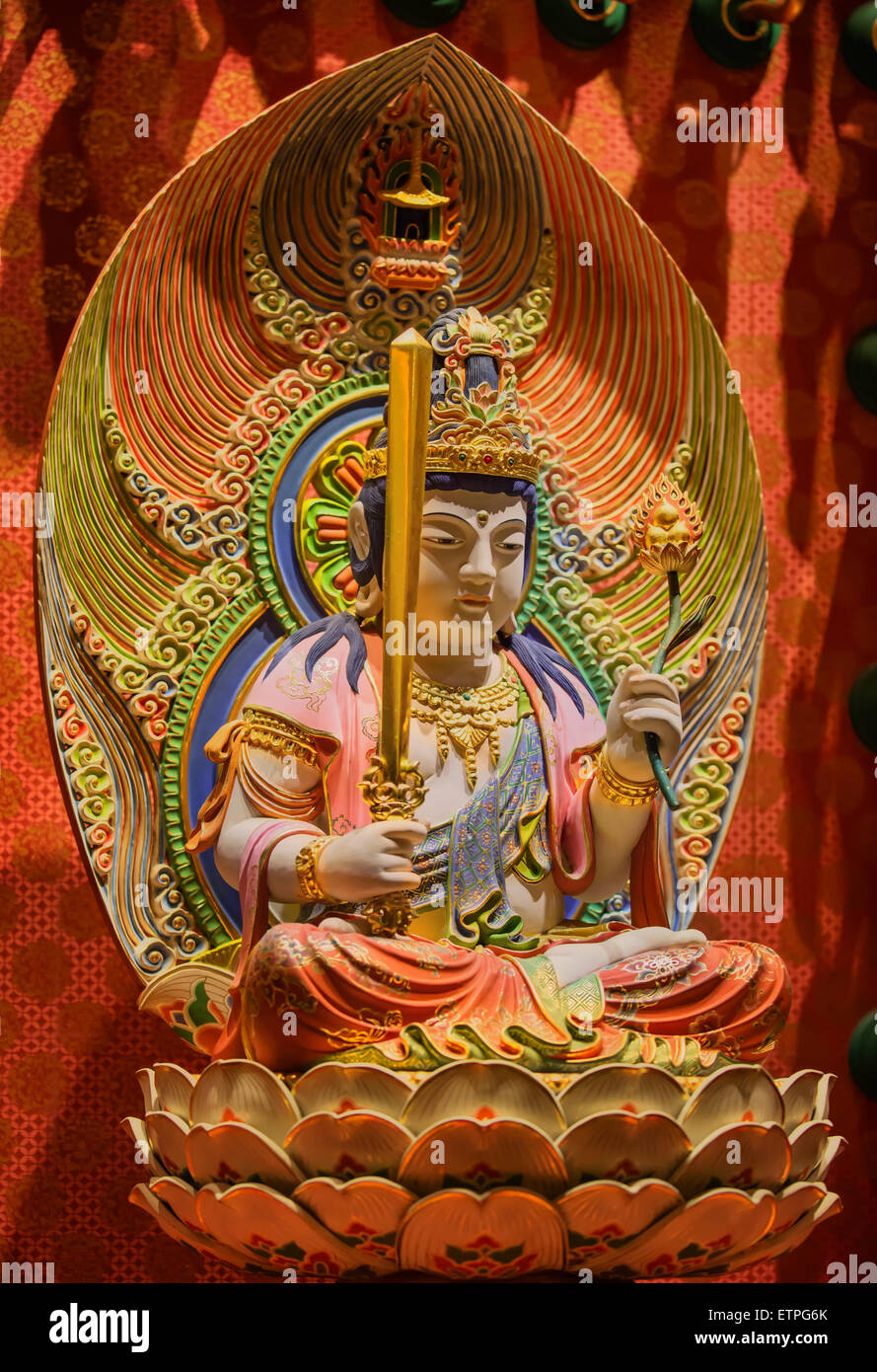 The Lord Buddha in Chinese Buddha Tooth Relic Temple in Chinatown of ...