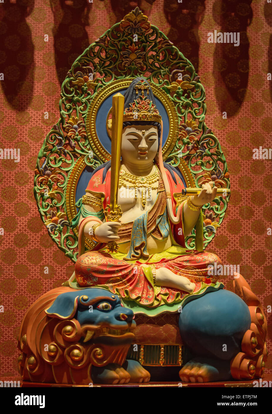 The Lord Buddha in Chinese Buddha Tooth Relic Temple in Chinatown of ...