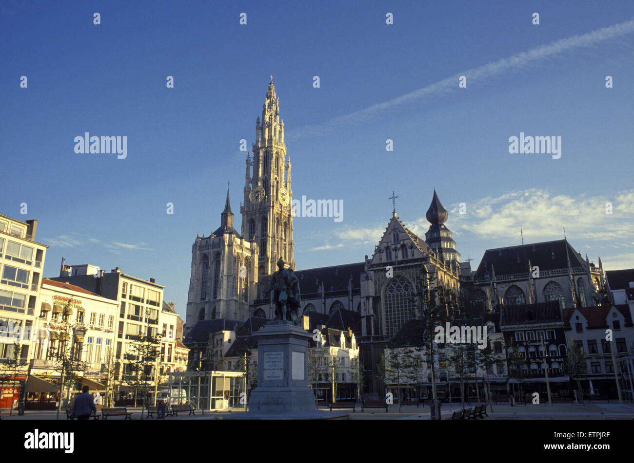 BEL, Belgium, Antwerp, the Rubens Monument at the Gruenplace and the ...