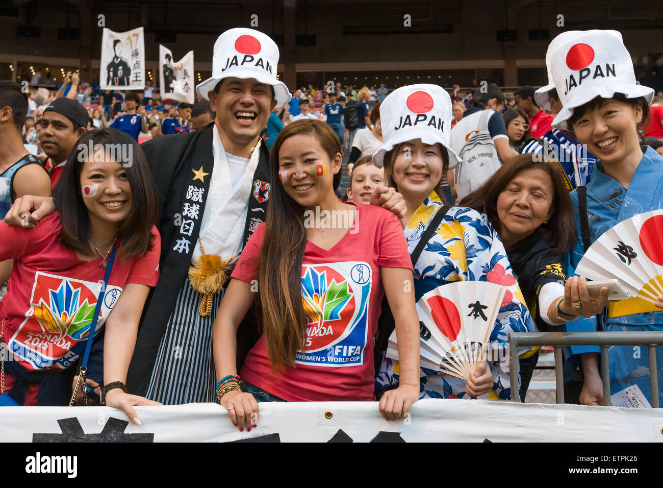 June 12, 2015: Japanese fans in the crowd during a Group C match at the ...