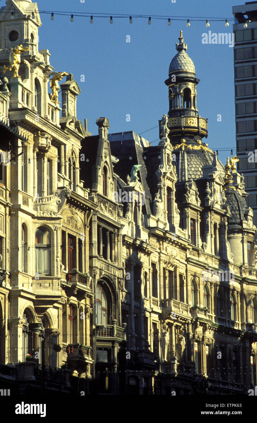BEL, Belgium, Antwerp, houses at the Leystreet. BEL, Belgien, Antwerpen ...