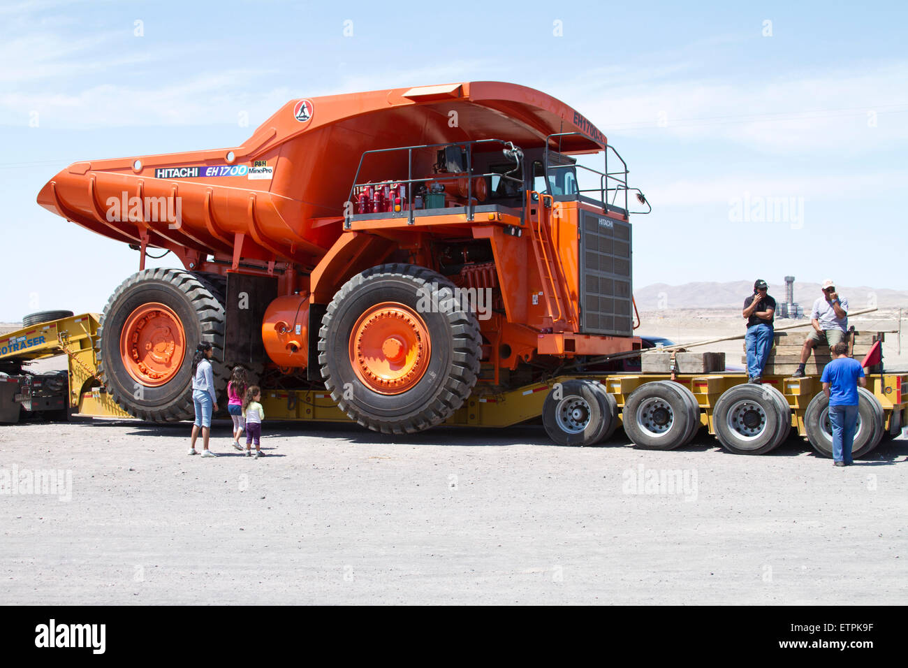 Giant truck for the opencast mining in a copper mine on juggernaut ...