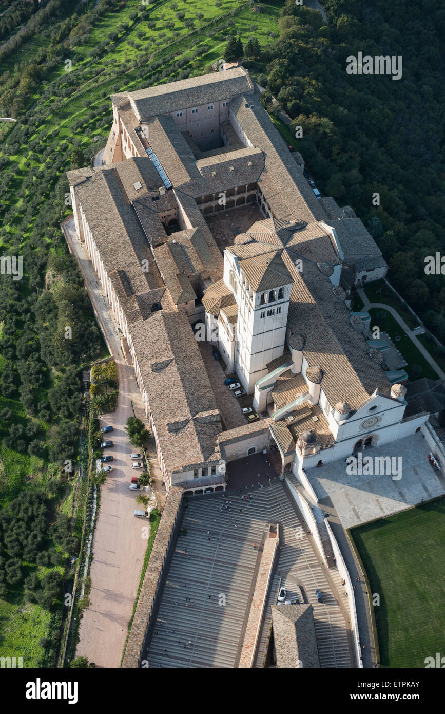 Assisi, Old Town, historical place, aerial view, architecture, cloister ...