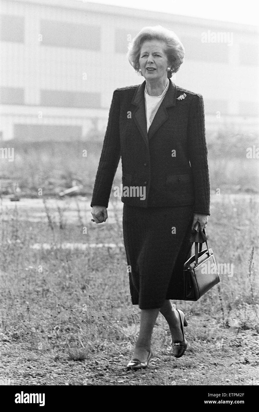 Prime Minister Margaret Thatcher seen here at what remains of the Head ...