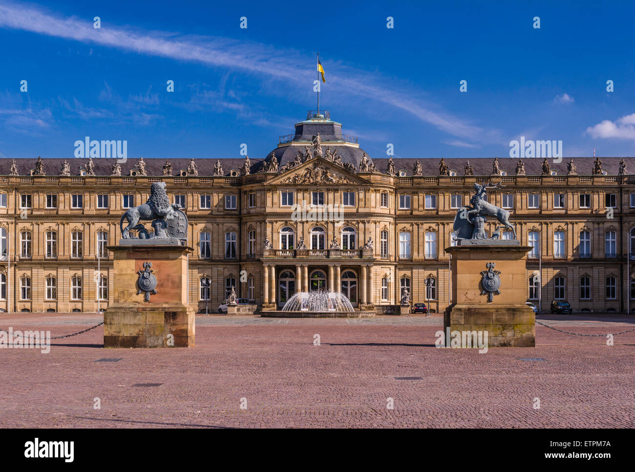 Germany, Baden-Wurttemberg, Stuttgart, Schlossplatz (castle square ...