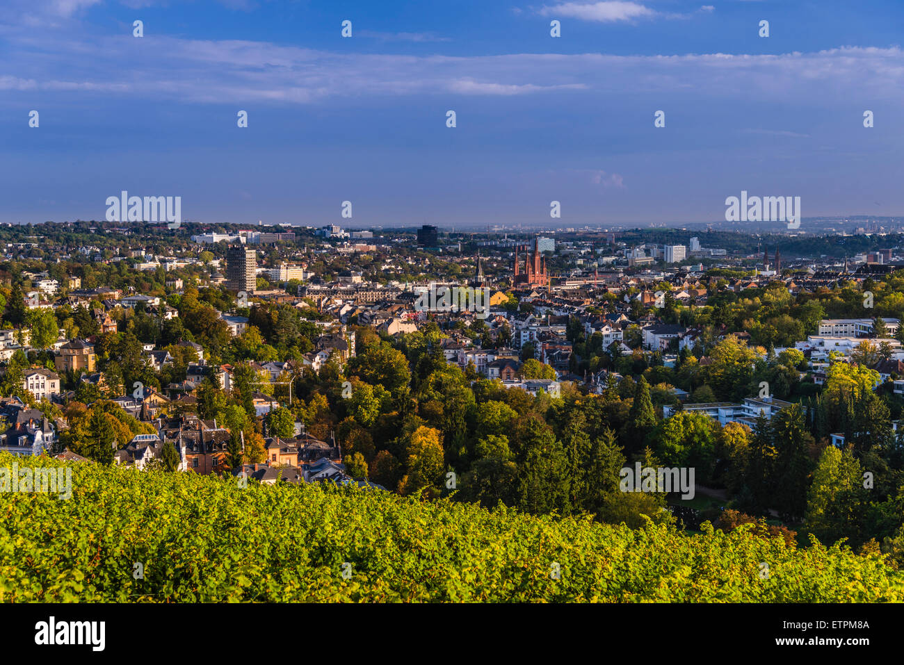 Germany, Hesse, Rheingau region, Wiesbaden, city centre, view from ...