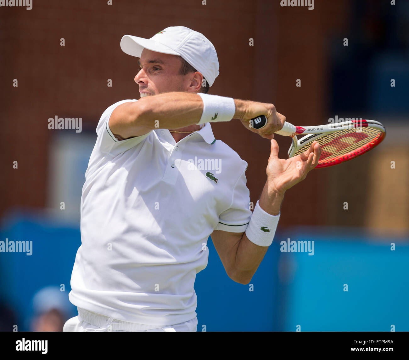 London, UK. 15th June, 2015. Queens Aegon Championship Tennis. Roberto ...