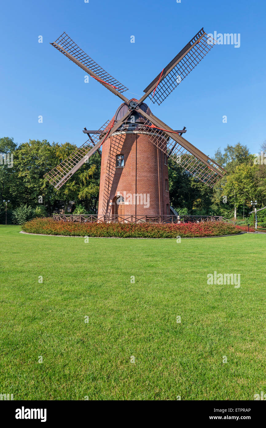 Anew built 'Rügenwalder Mühle' (windmill), Hallmark of sausages ...