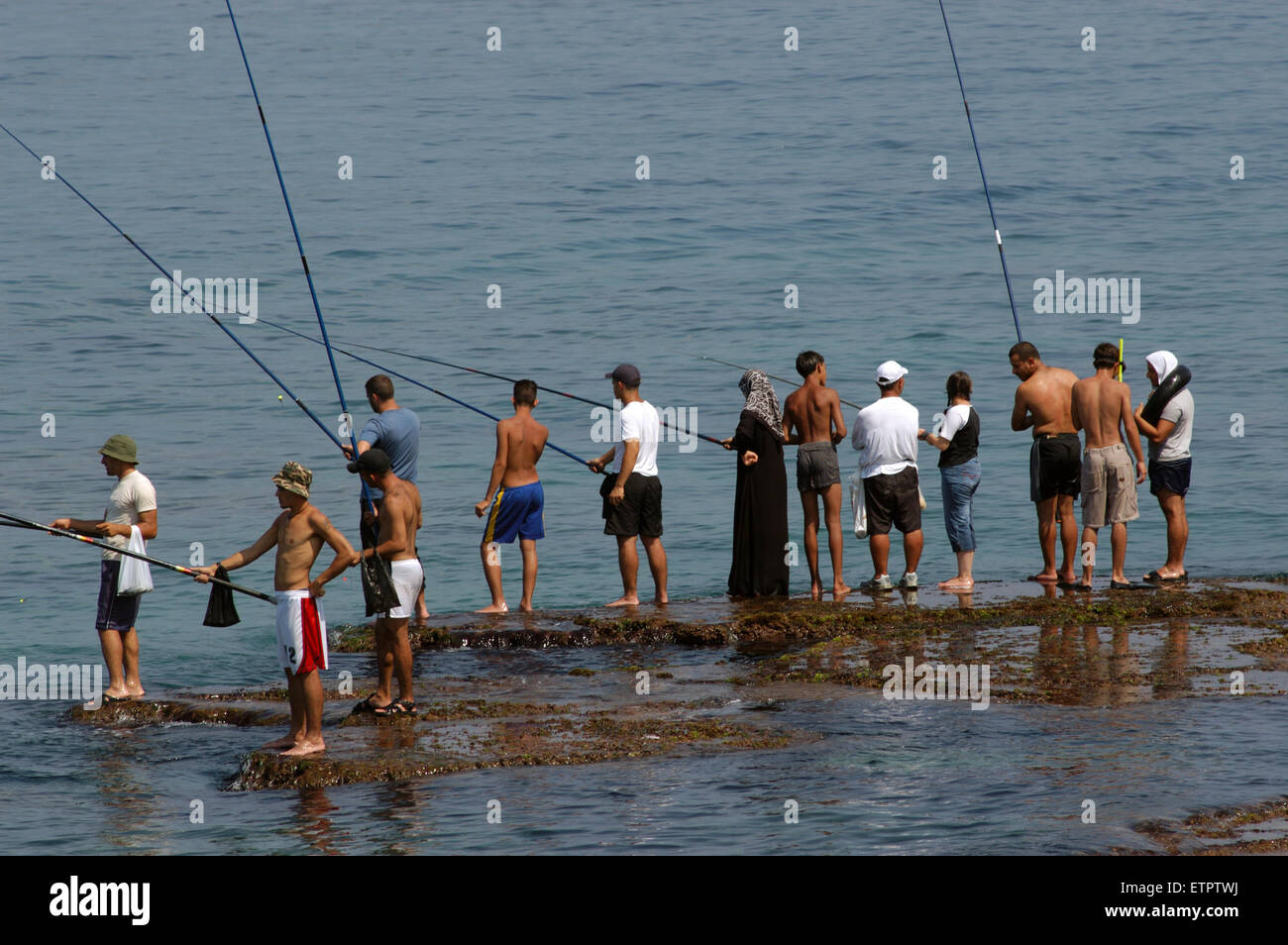 Lebanese Fishing Beirut Sea Front Stock Photo - Alamy