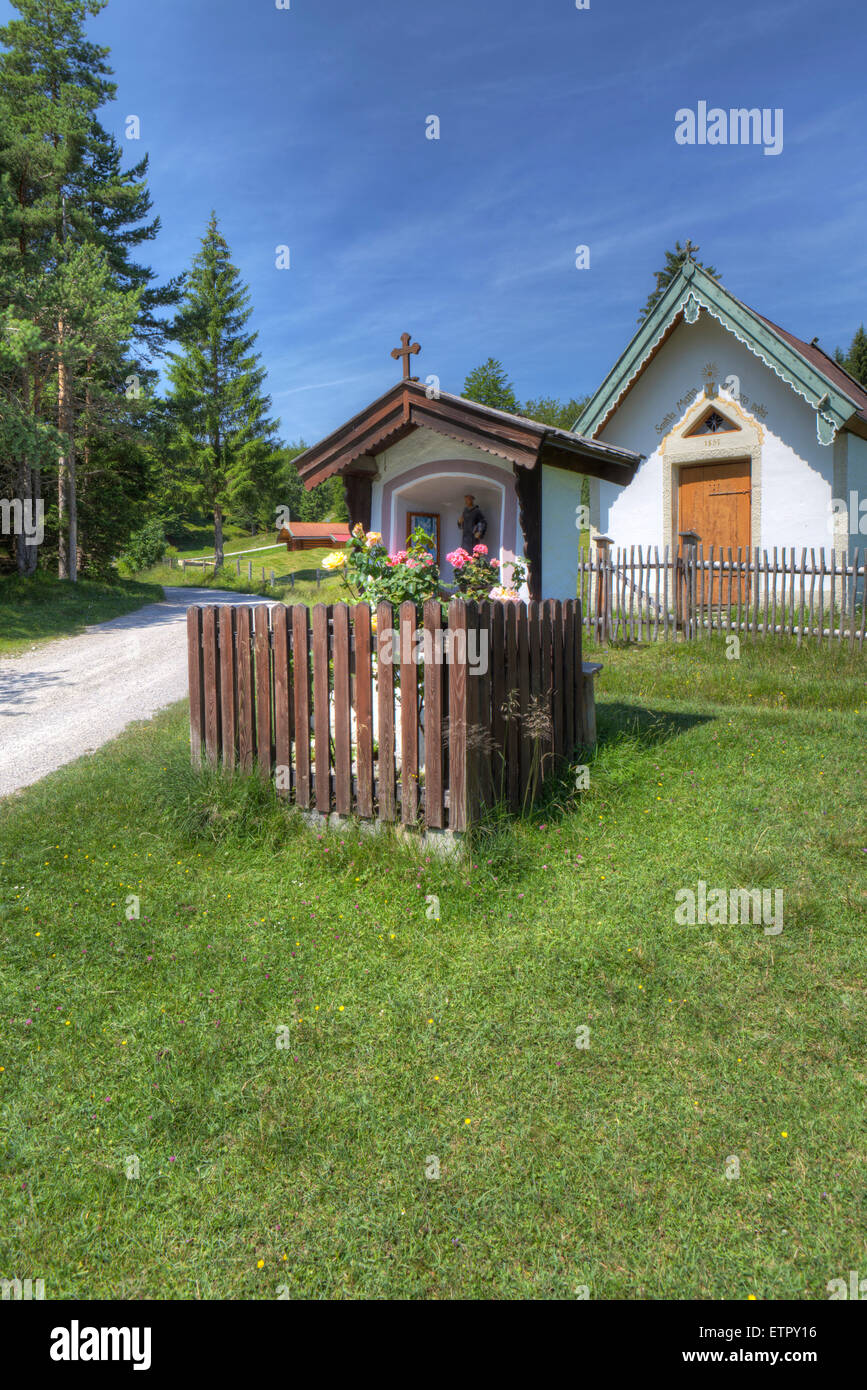 devotional shrine 'Gertraudtafel', Kranzberg, Mittenwald, Bavaria ...