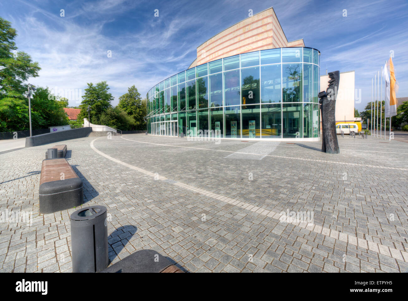 View to episcopal city Bamberg, concert hall, convention hall ...