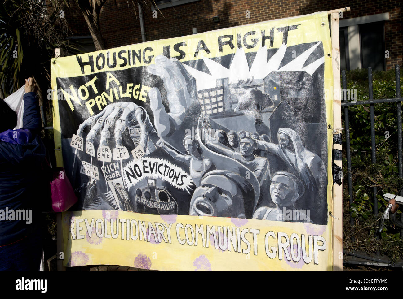 A protest is staged outside Barnet County Court against the eviction of ...