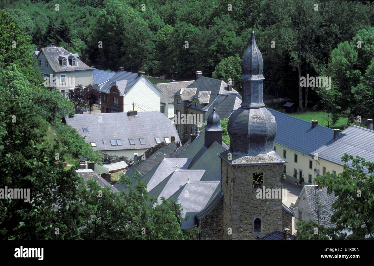 BEL, Belgium, Eastbelgium, view from the castle to the city of Burg ...