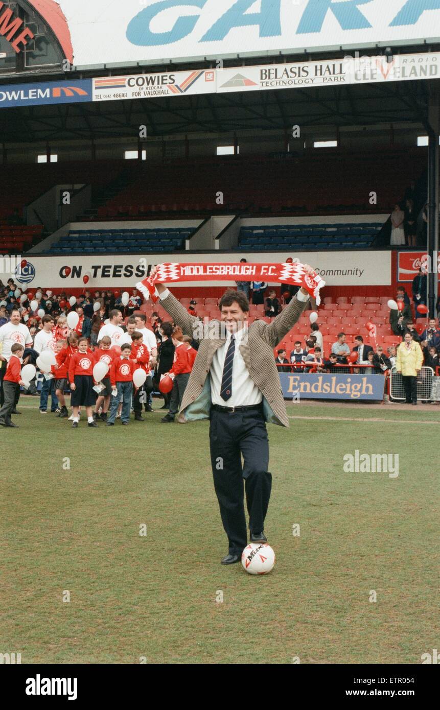 Bryan Robson being unveiled as the new Manager for Middlesbrough F.C ...