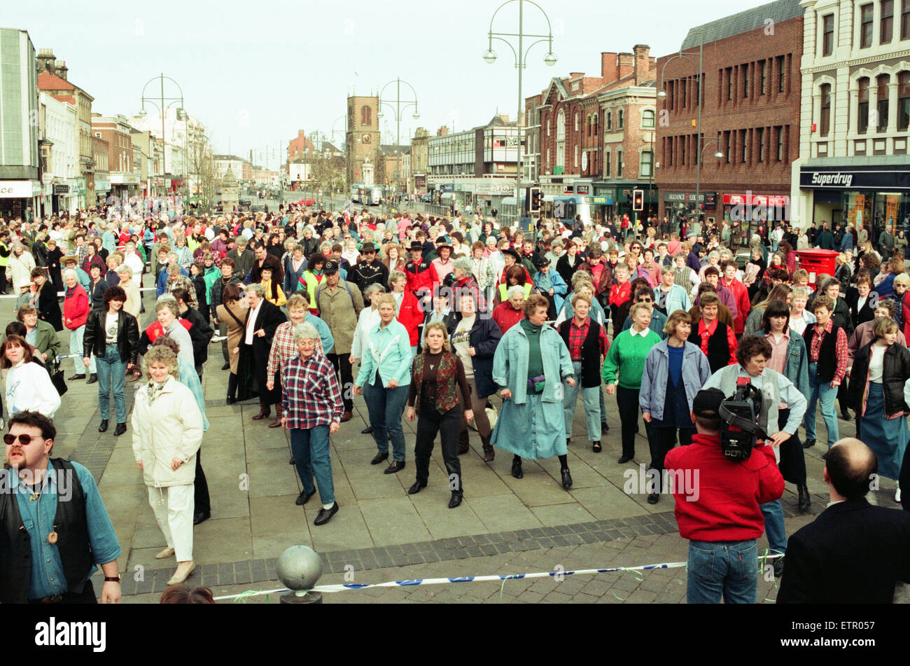 The Stockton Line Dance world record attempt in Stockton town centre ...