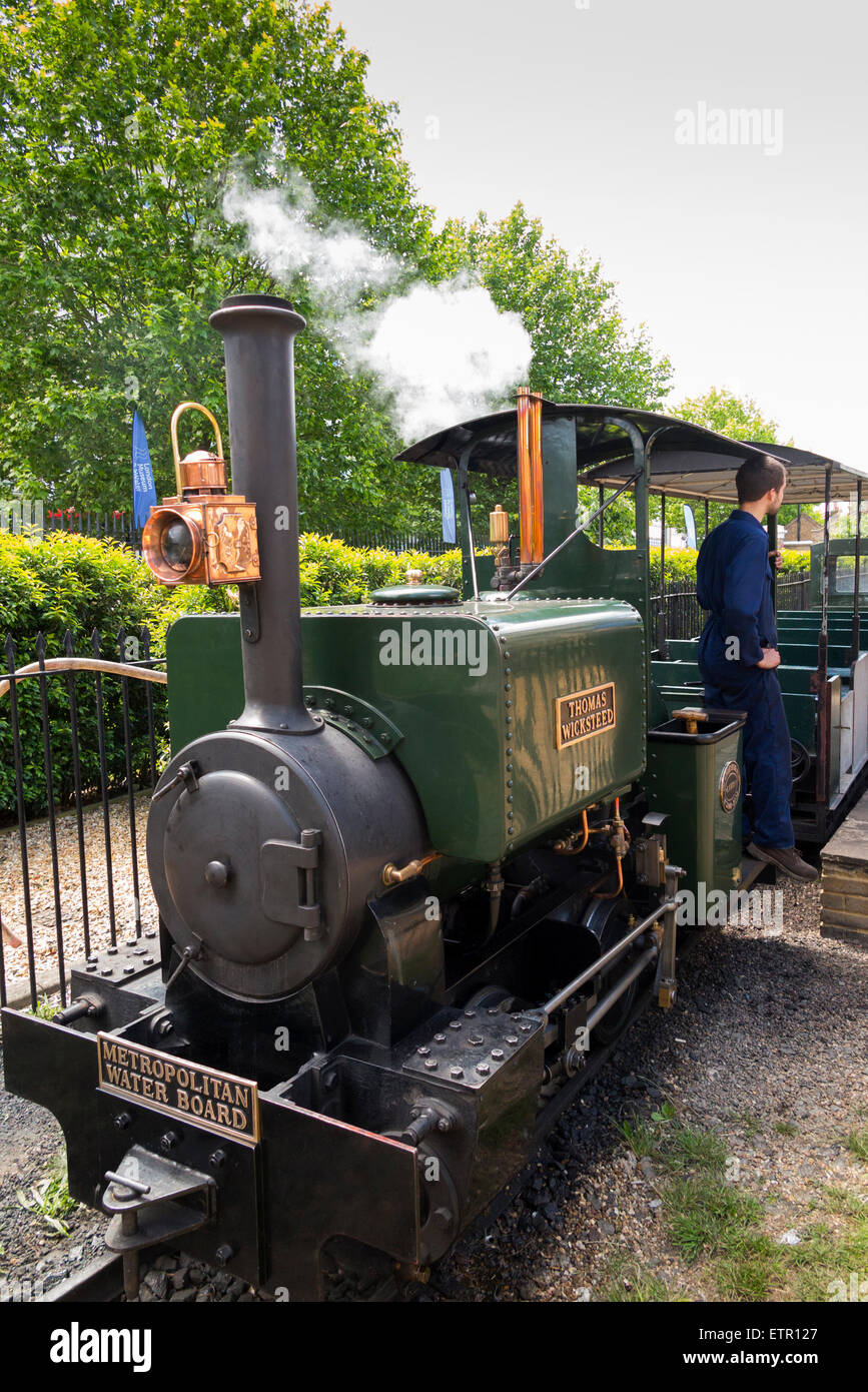 Miniature / model narrow gauge locomotive railway steam train and ...