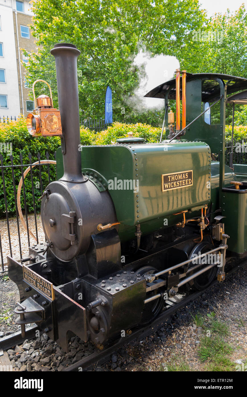 Miniature / model narrow gauge locomotive railway steam train and ...