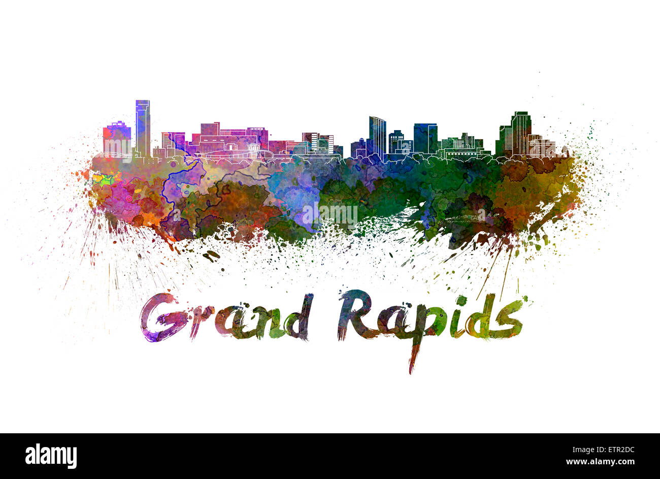 Grand rapids michigan skyline hi-res stock photography and images - Alamy