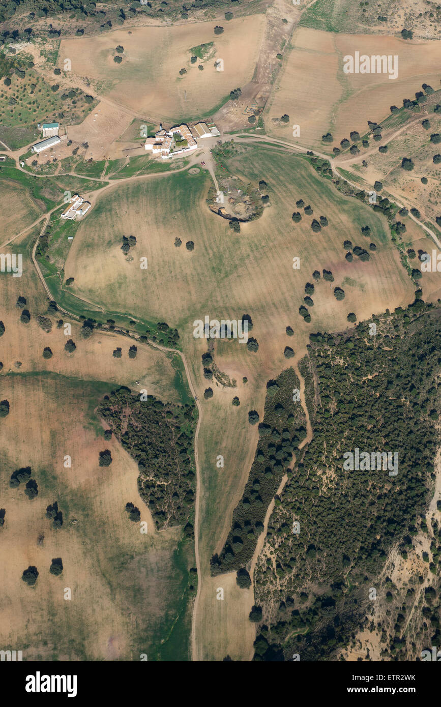 Andalusia, scenery, aerial view, Olvera, Finka, farm, summer, vacation ...