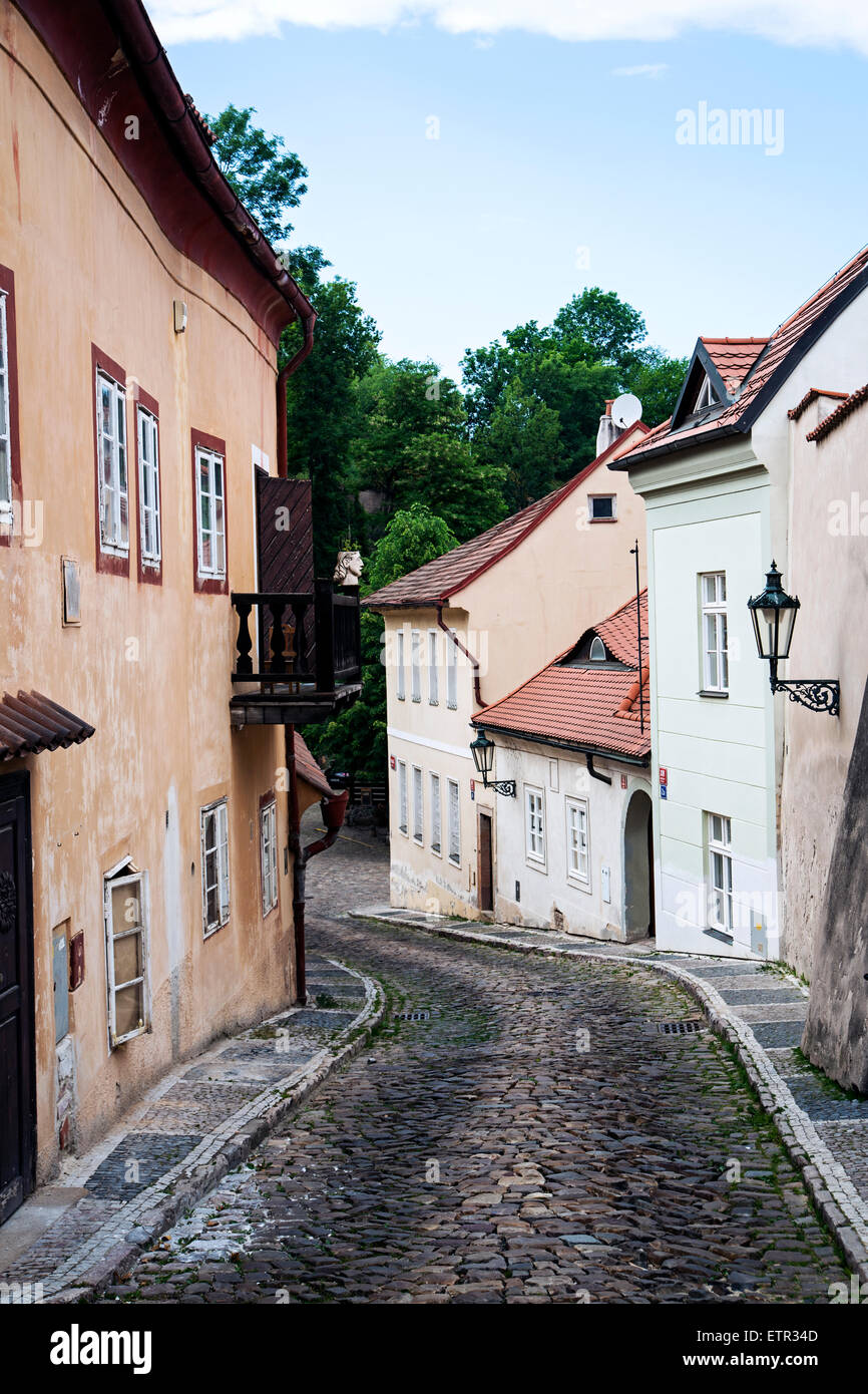Medieval Ancient Street in the old town Stock Photo - Alamy
