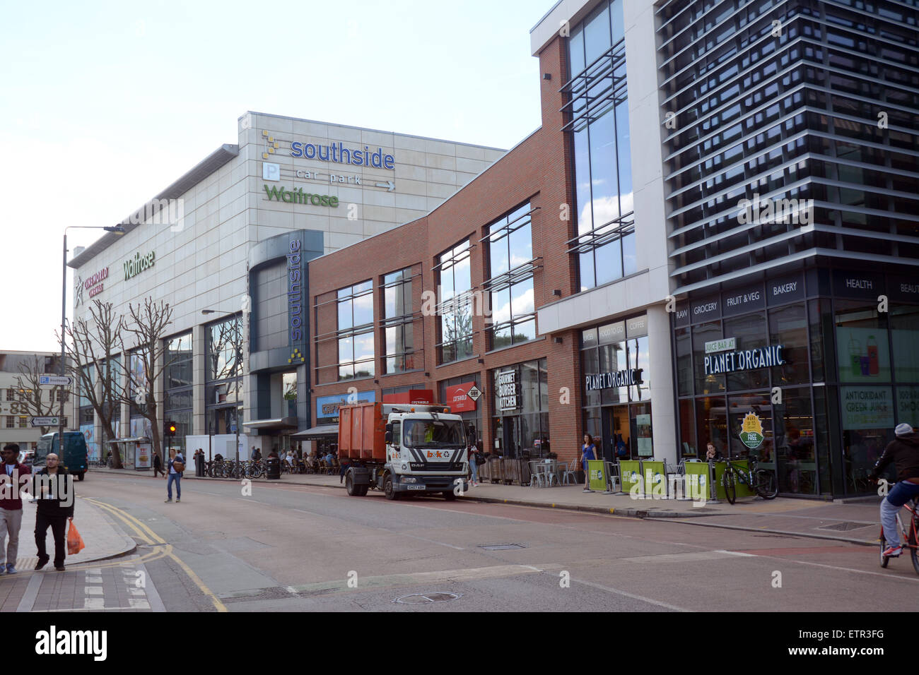 The exterior of the popular and expanding Southside Shopping Centre in ...