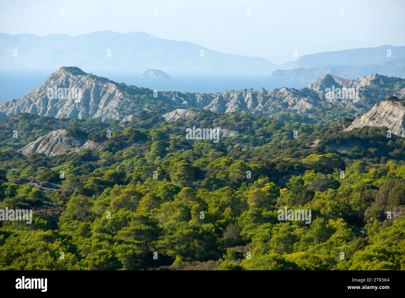 Greece, Rhodes, southwest, scenery below Skiadi monastery Stock Photo ...