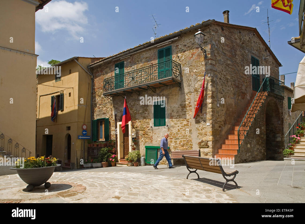 europe, italy, tuscany, campagnatico village Stock Photo - Alamy
