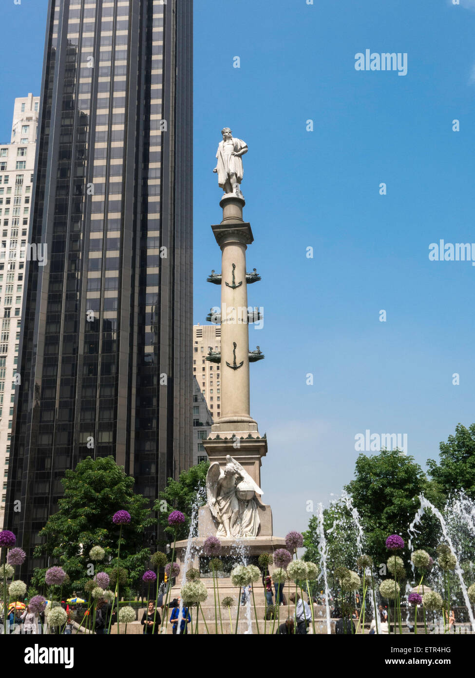 Christopher Columbus Monument, Columbus Circle, NYC Stock Photo - Alamy