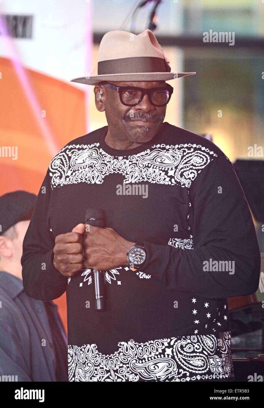 New York, USA. 15th June, 2015. Arnold McCuller on stage for NBC Today ...