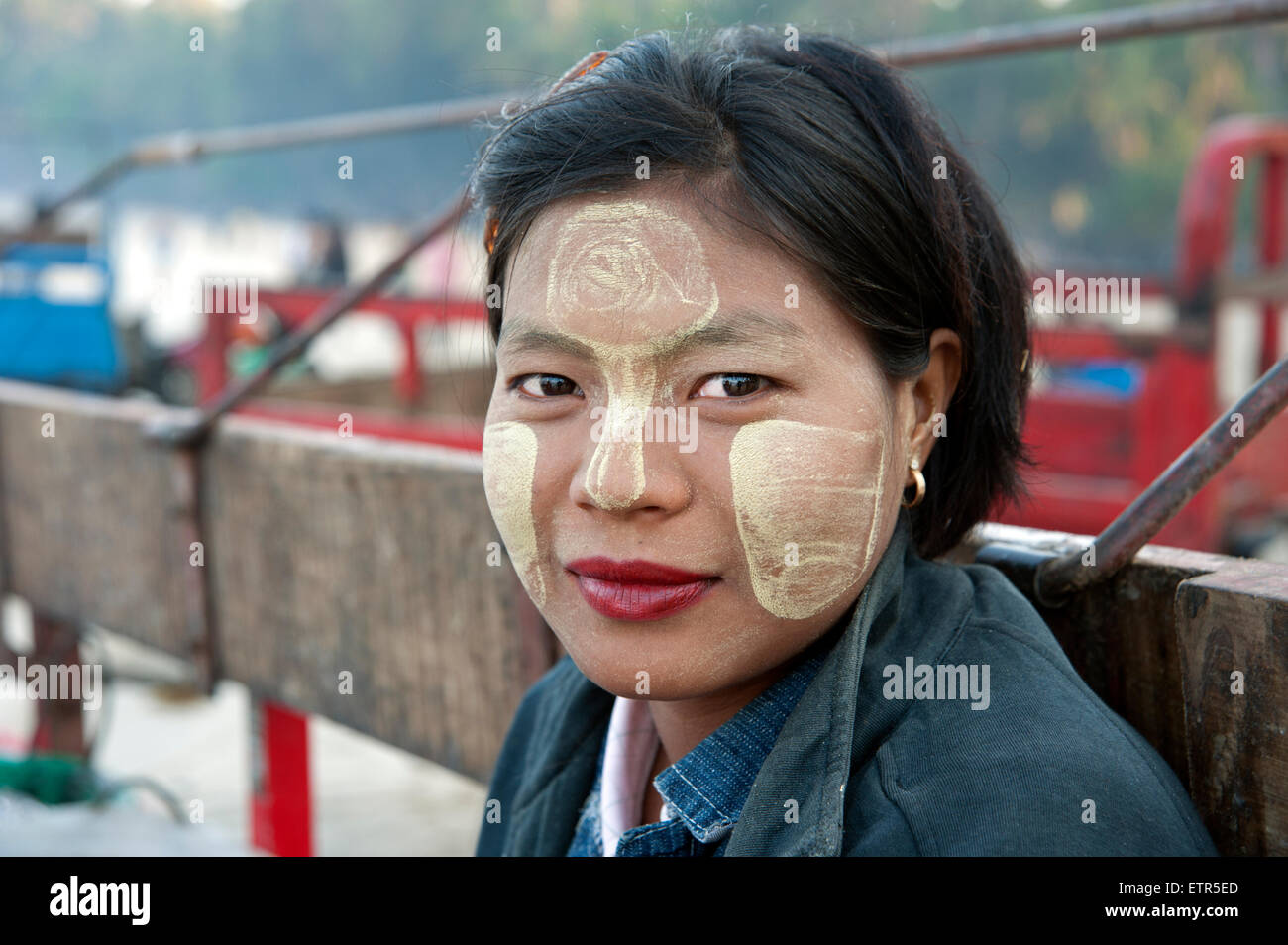 Burmese thanaka face cream hi-res stock photography and images - Alamy