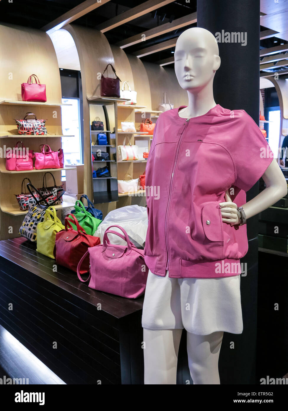 Longchamp Store Interior in SoHo, NYC Stock Photo - Alamy