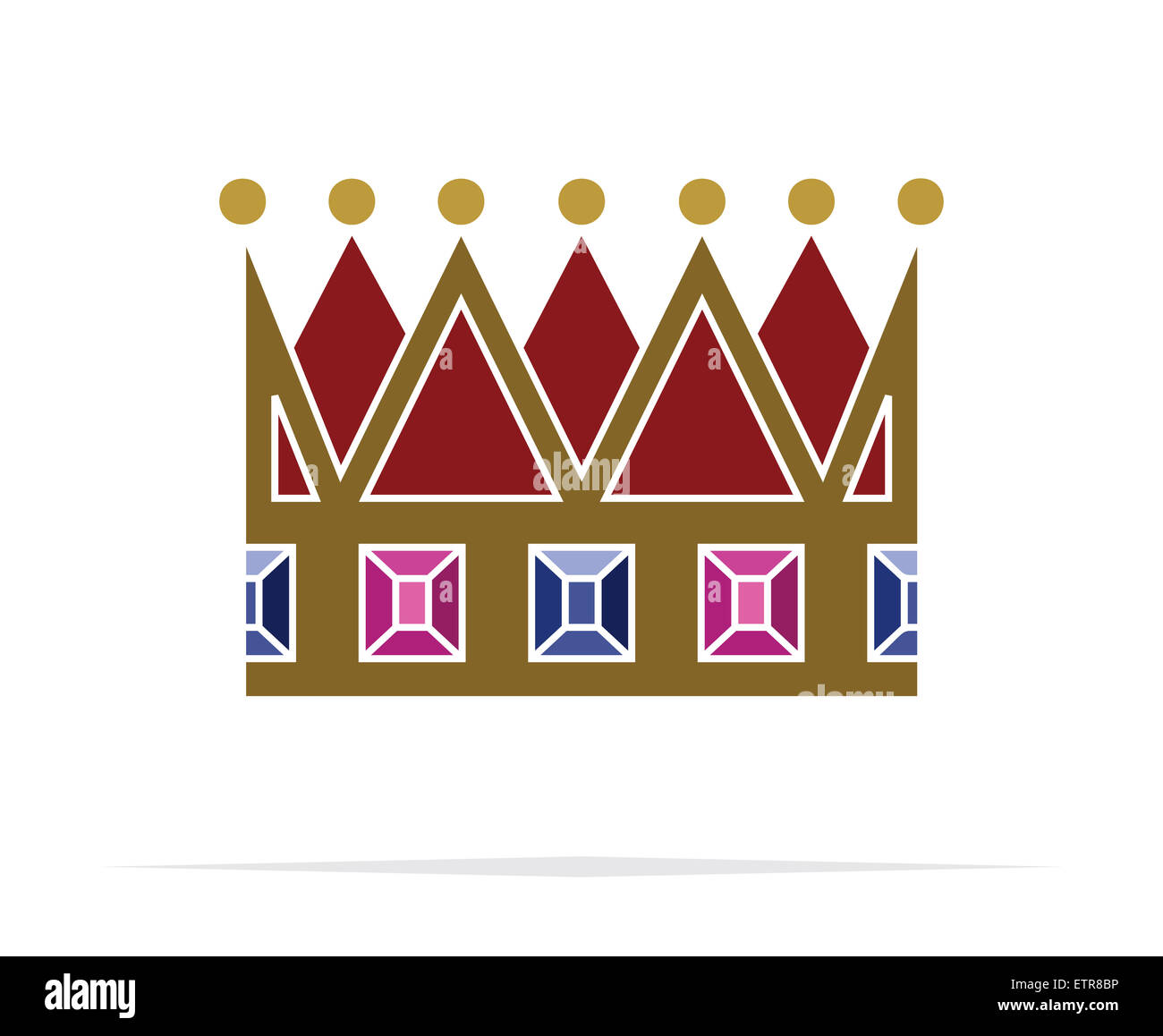 Vector illustration of the crown Stock Photo - Alamy