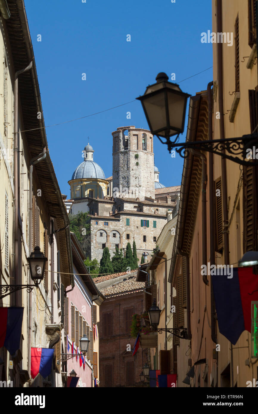 View to the cathedral of Amelia, Umbria, Italy Stock Photo - Alamy