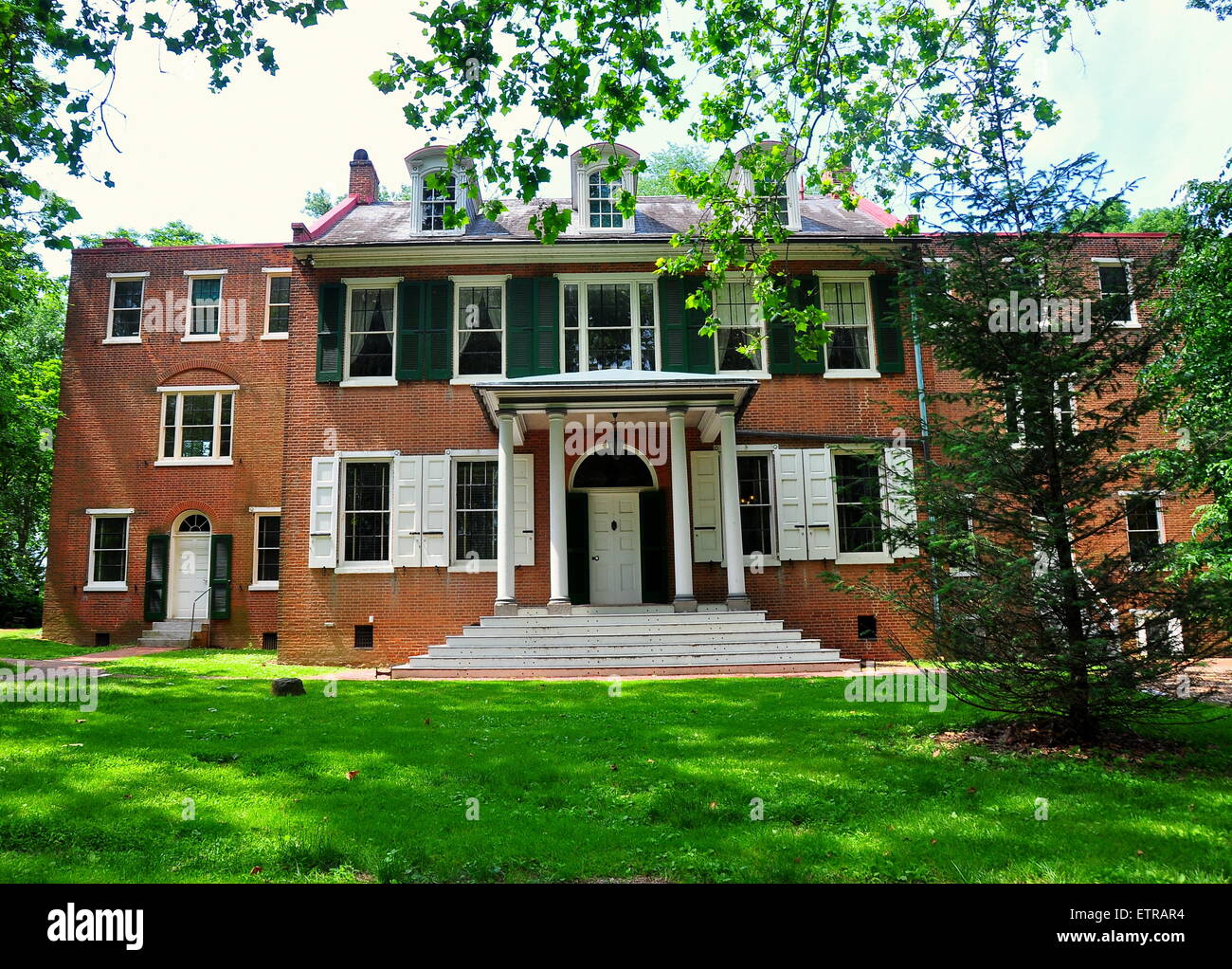Lancaster, Pennsylvania: Front facade of federal-style historic ...