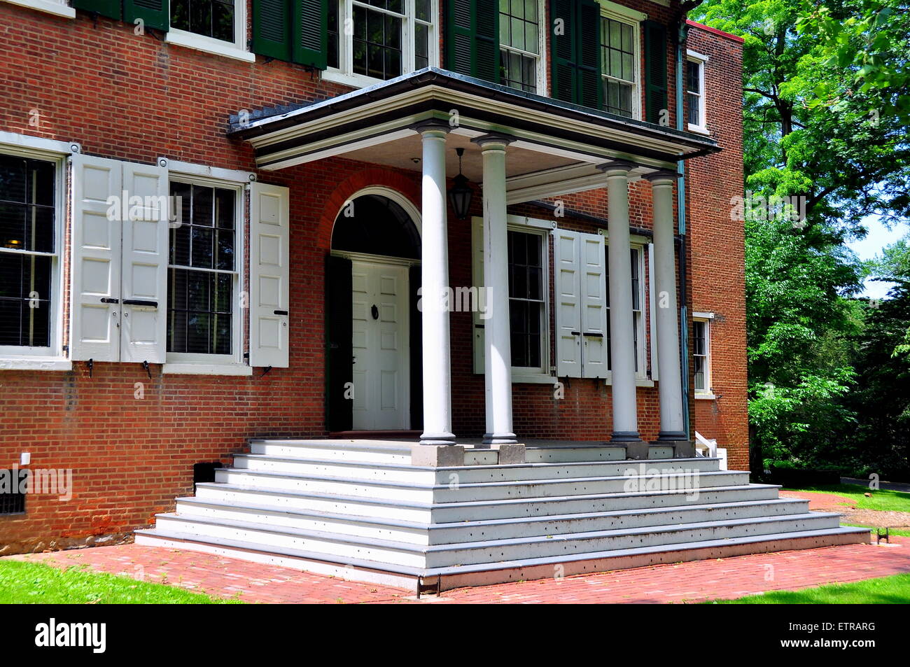Entrance With Portico Columns
