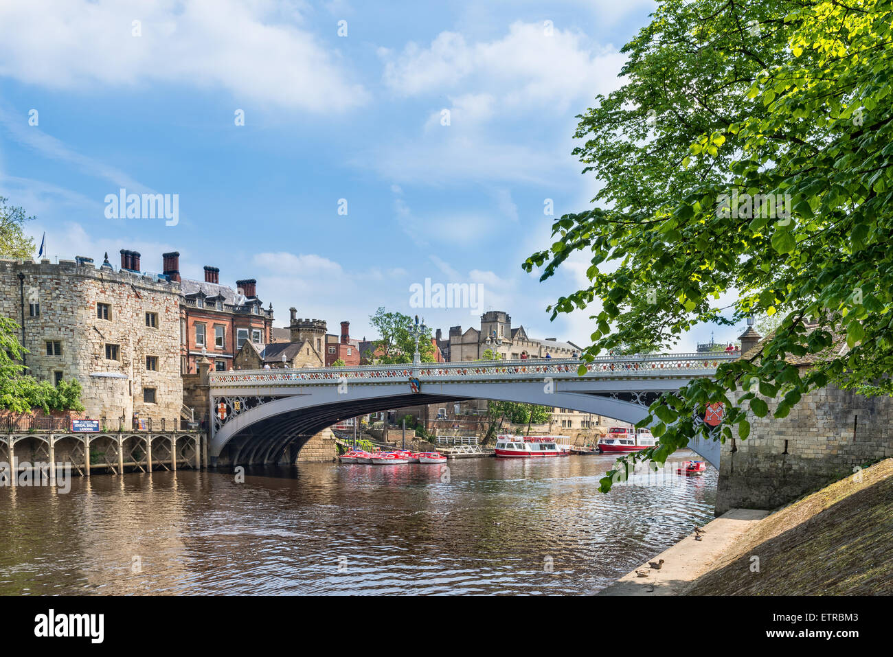 Lendal Bridge, York, tourist site with ancient buildings Stock Photo ...