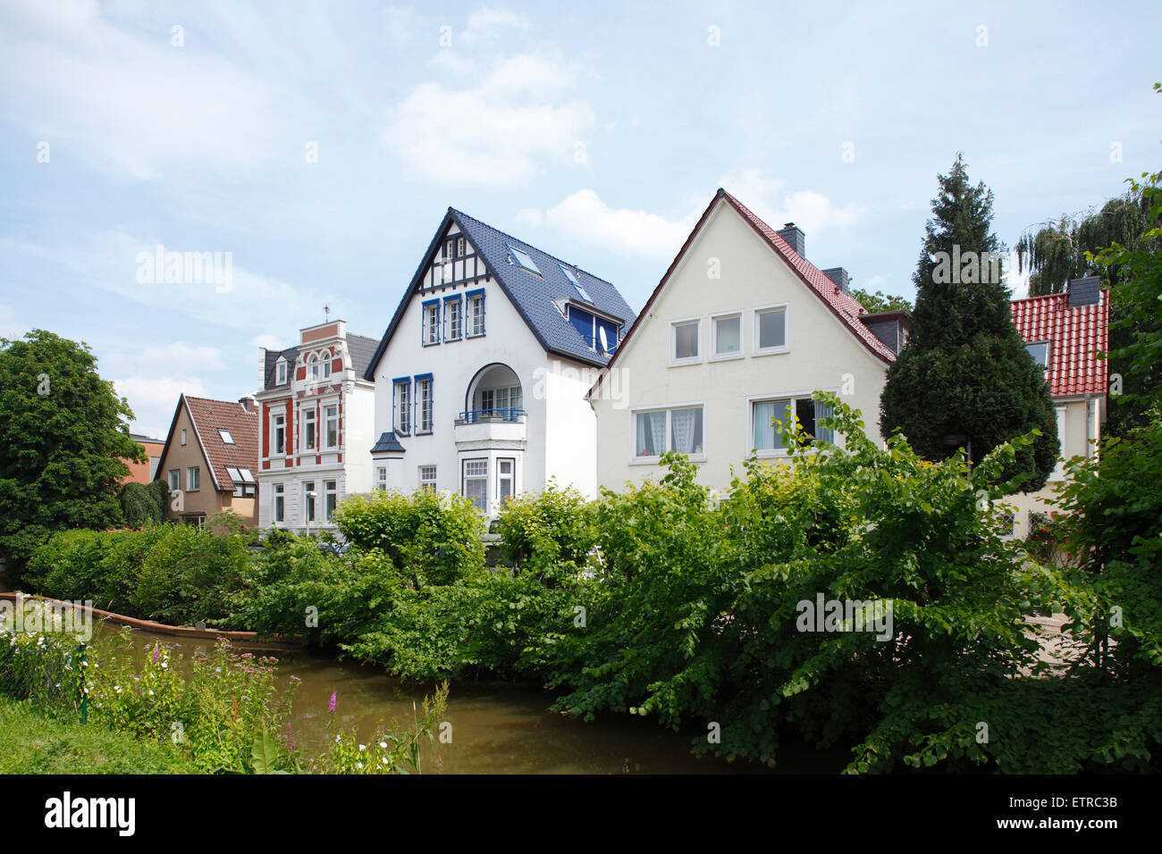Delmenhorst, houses at Delmegarten Stock Photo - Alamy