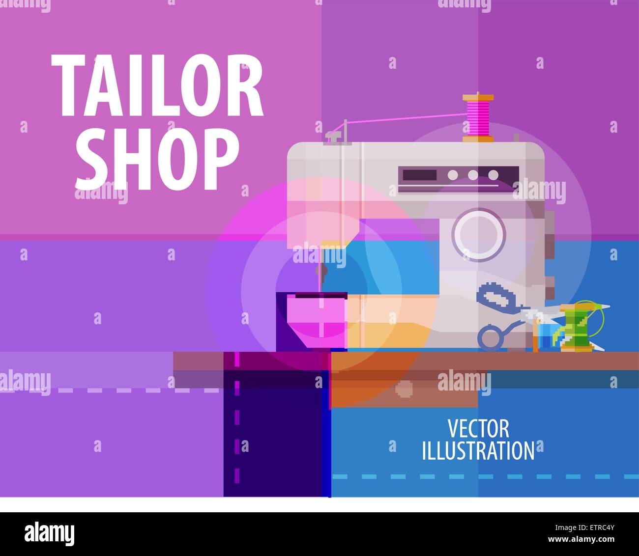tailor shop vector logo design template. electric sewing machine or ...