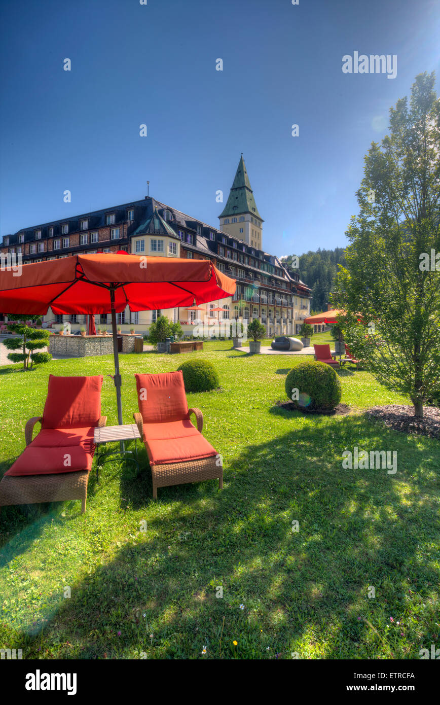 Elmau castle (Schloss Elmau), Upper Bavaria, Bavaria, Germany, Europe ...