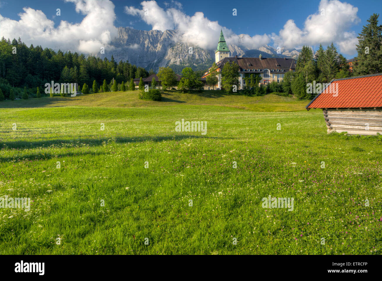 Elmau castle (Schloss Elmau), Upper Bavaria, Bavaria, Germany, Europe ...