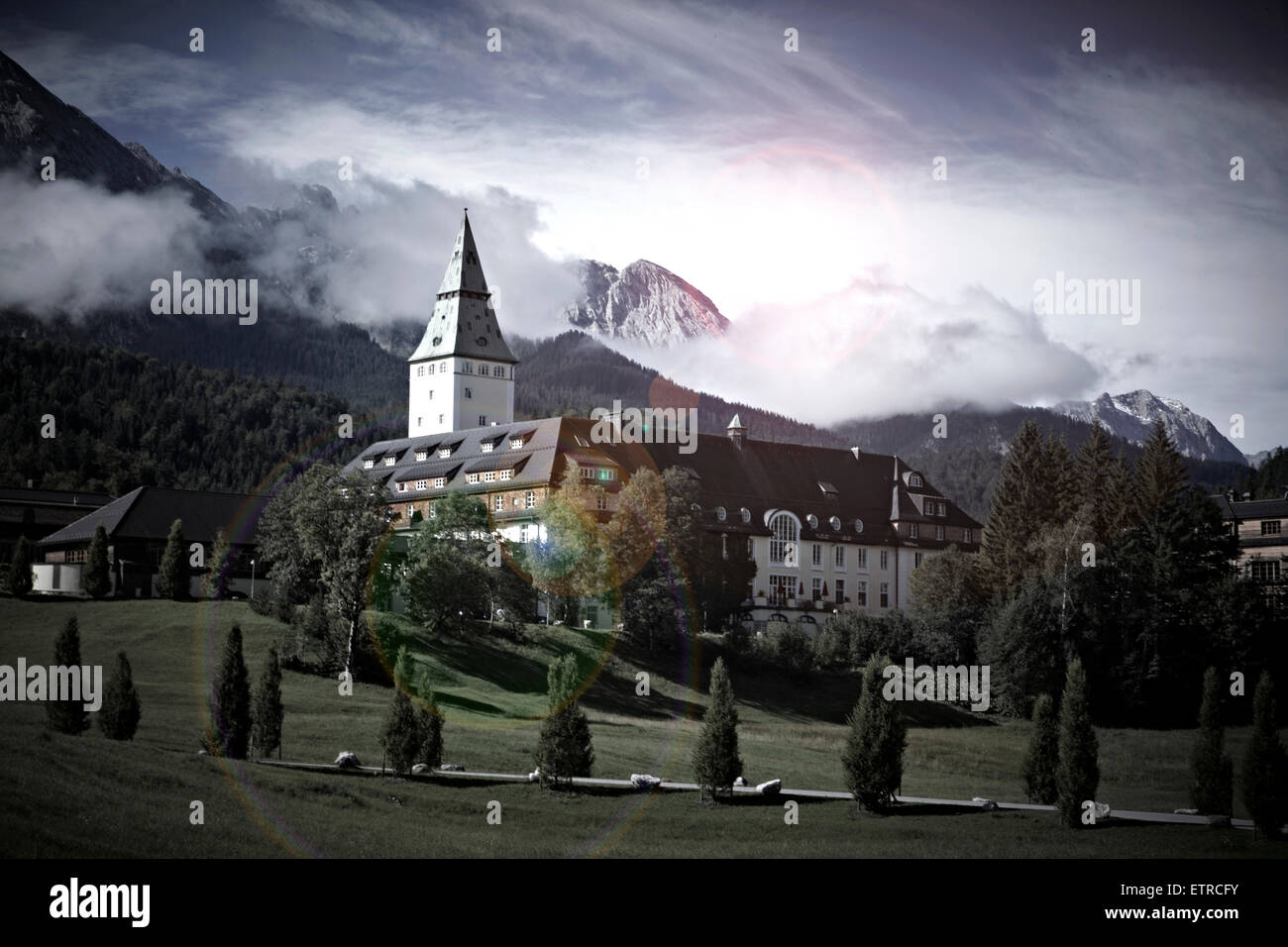 Elmau castle (Schloss Elmau) outside Stock Photo - Alamy