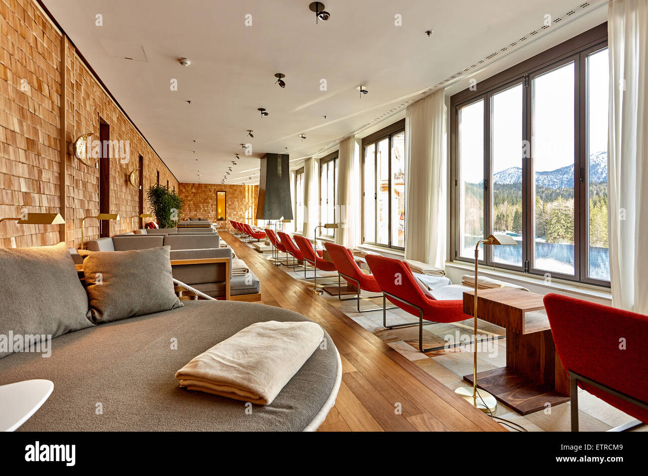Elmau castle (Schloss Elmau) 'Retreat', interior view Stock Photo - Alamy