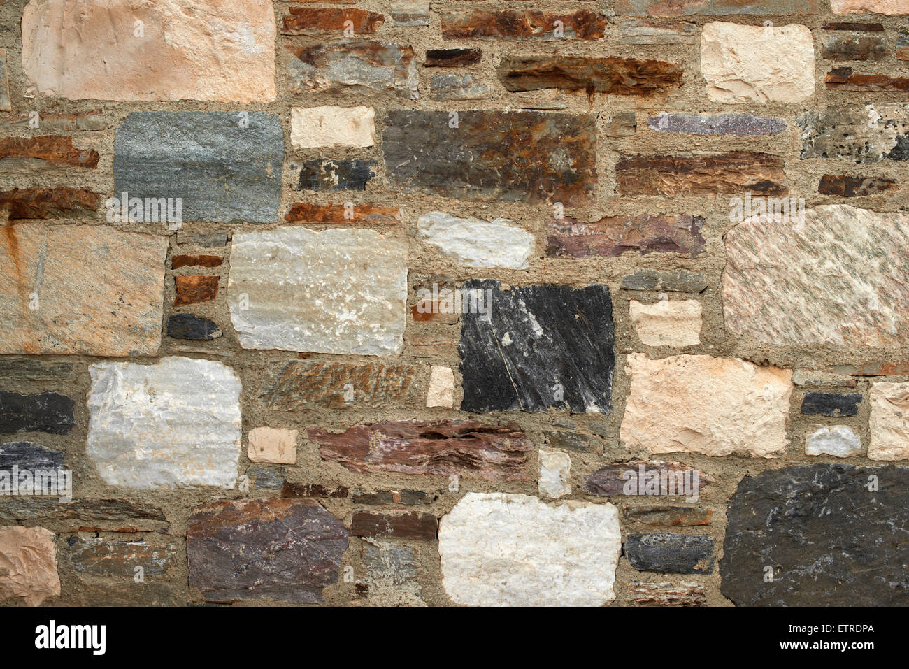 Pattern of old stone wall, surfaced Stock Photo - Alamy