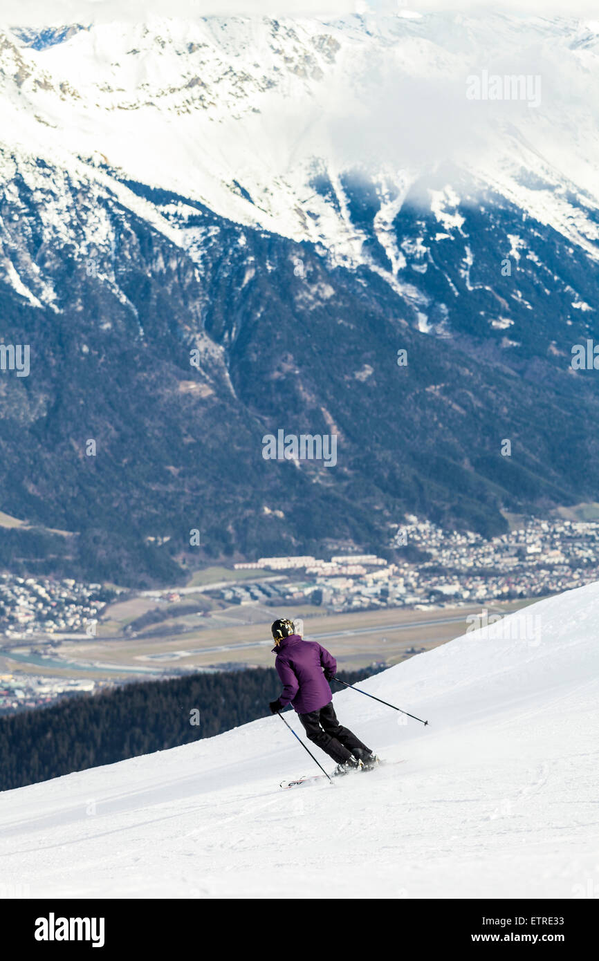 Axamer Lizum, ski station at Innsbruck, Tyrol, Austria, Europe Stock ...