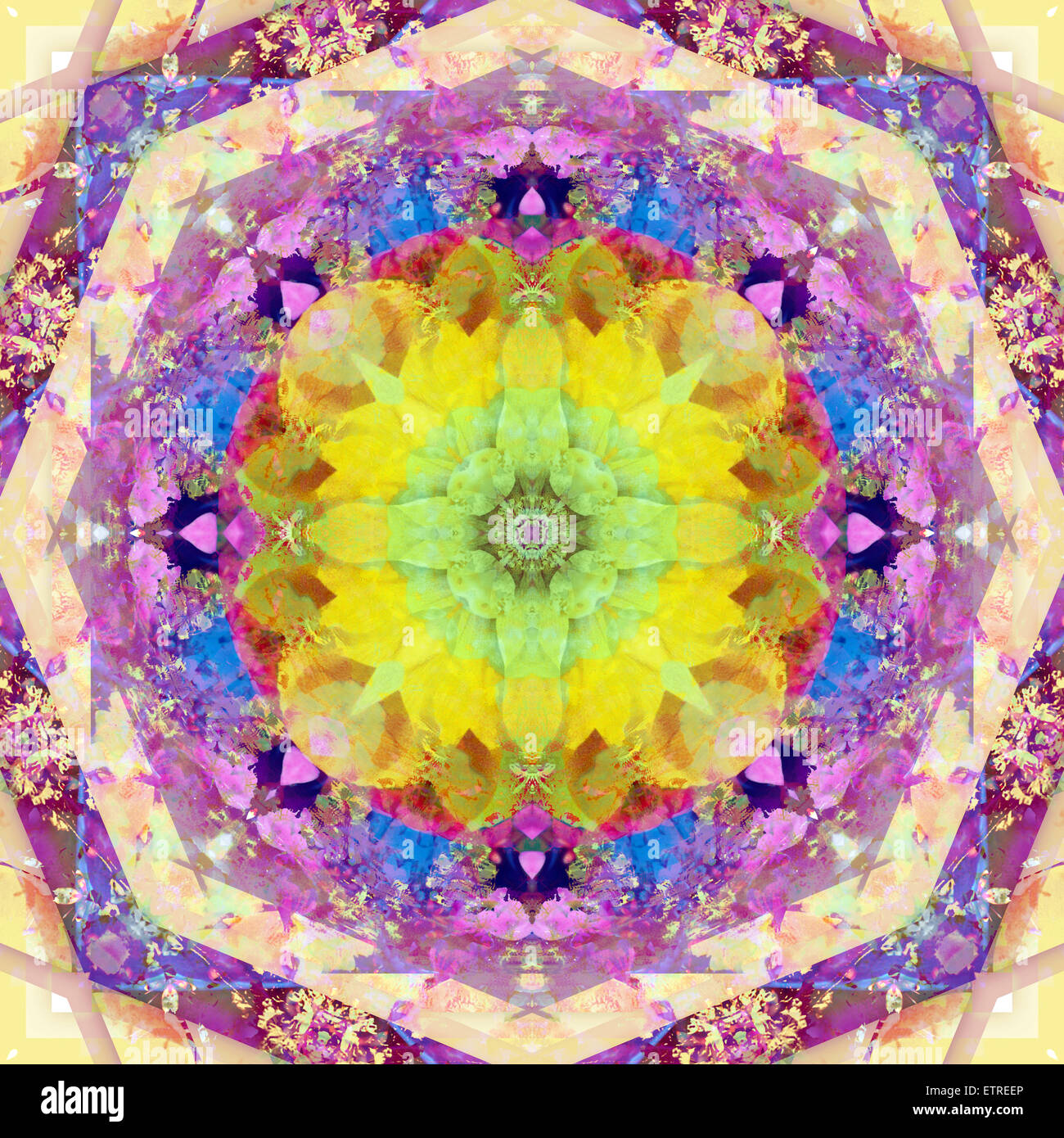 a mandala from flower photographs Stock Photo - Alamy
