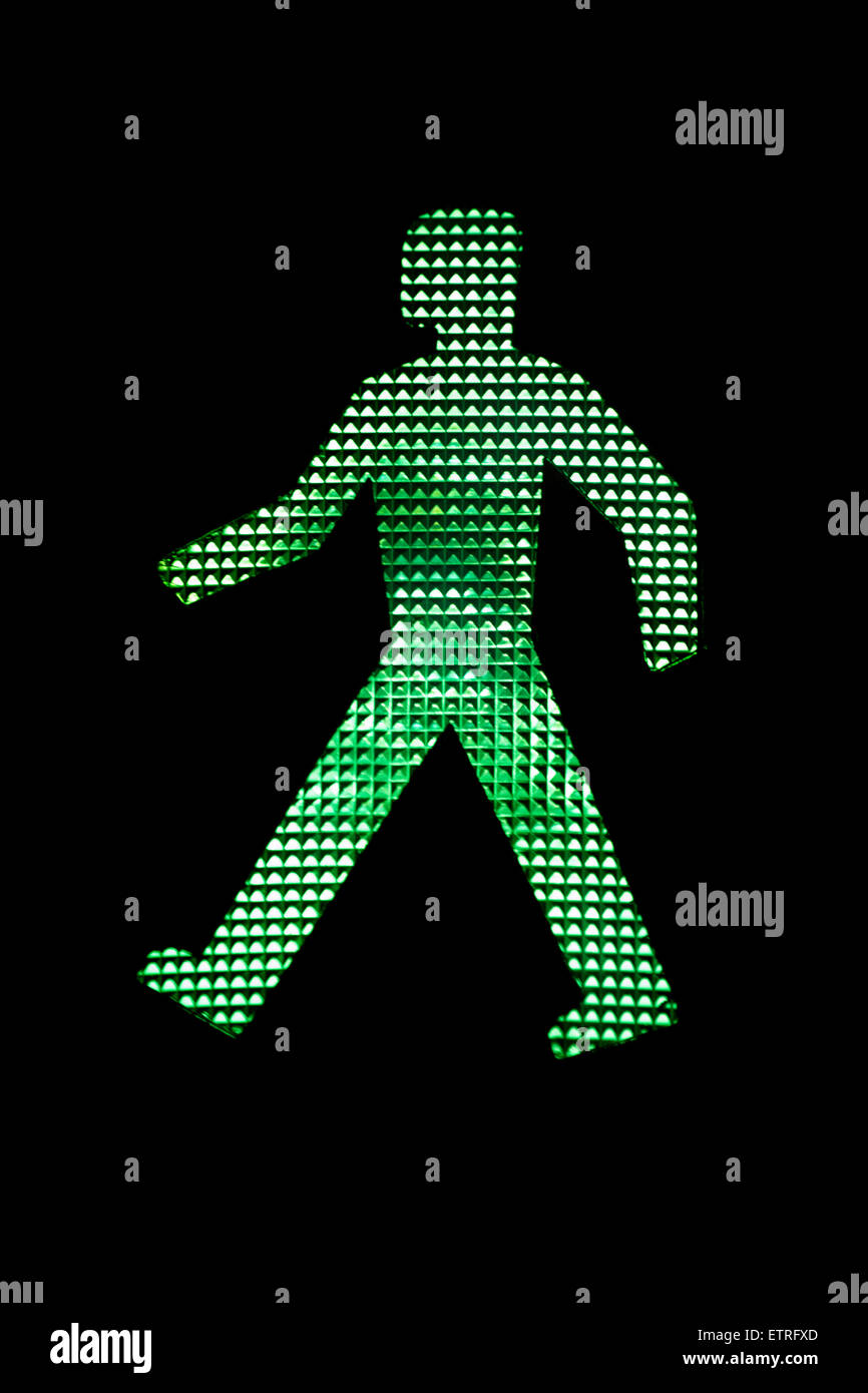 Green Man Traffic Light Pedestrian Stock Photos & Green Man Traffic ...