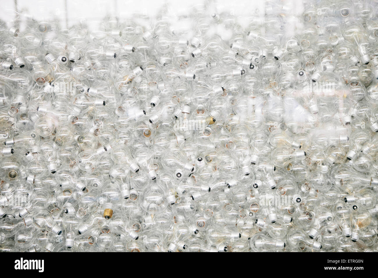 Light bulbs behind a window Stock Photo - Alamy