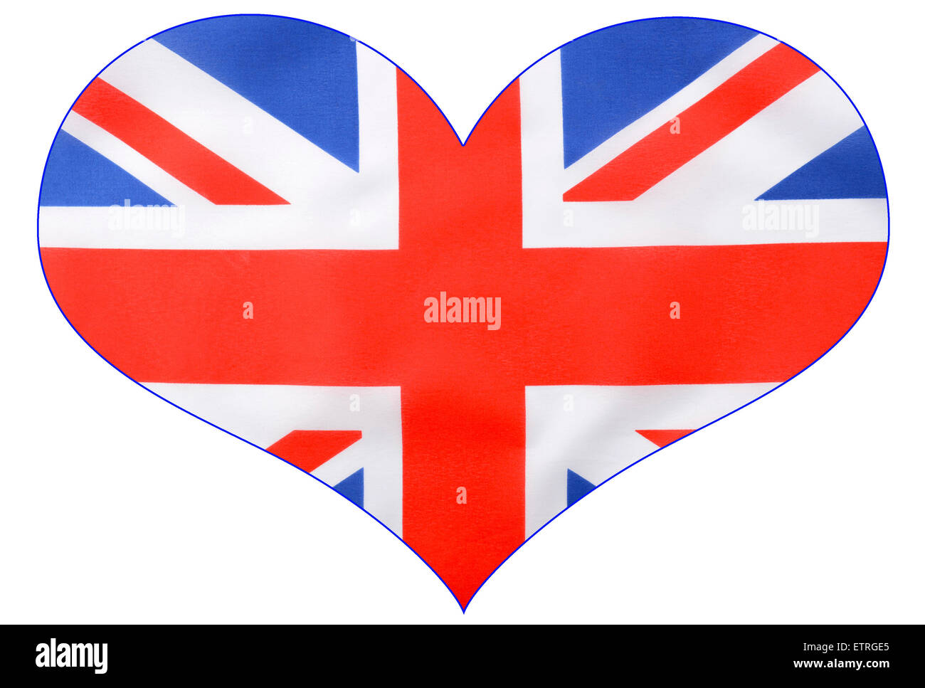 Heart shape British Union Jack Flag Stock Photo - Alamy