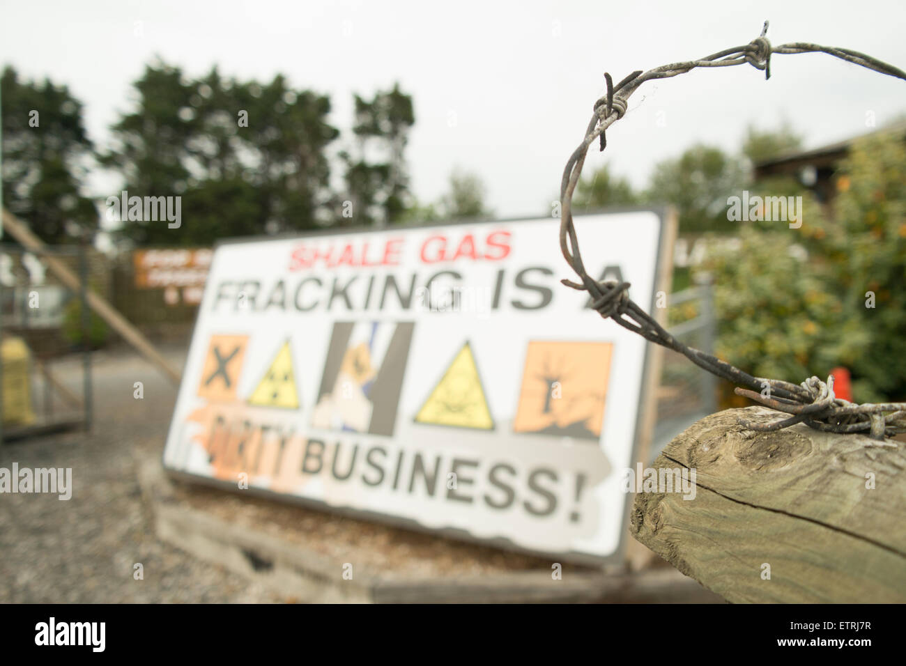 Fracking protesting signage Stock Photo - Alamy